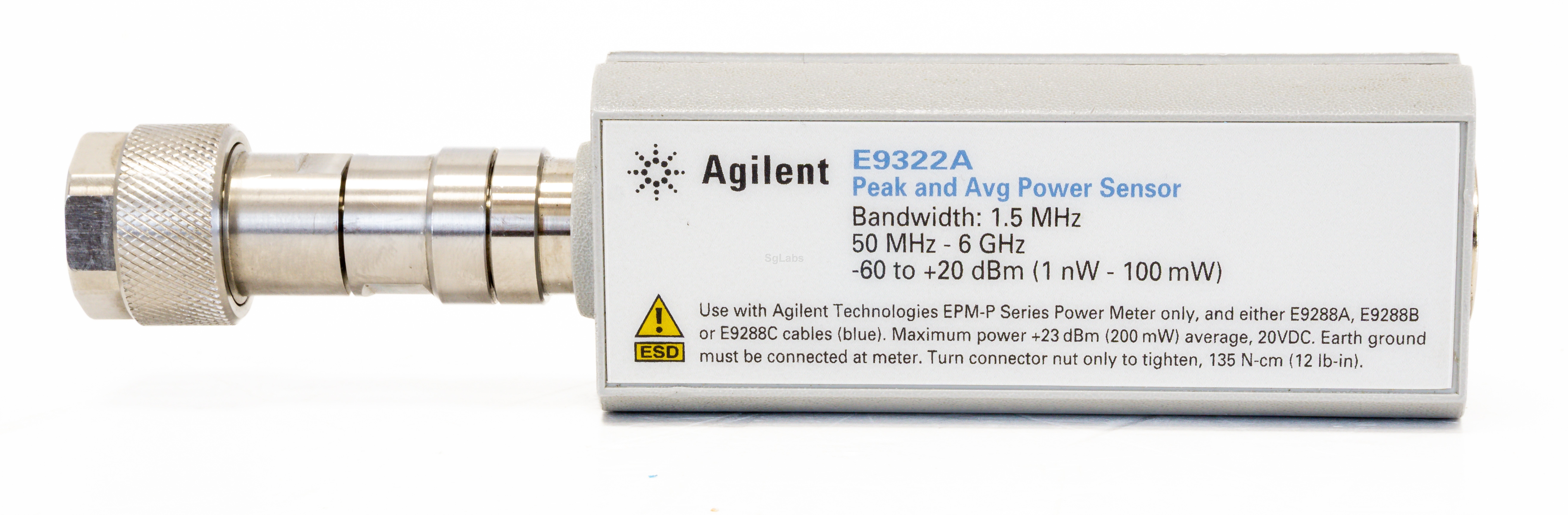 HP Agilent Keysight E9322A Peak and Average Power Sensor 6 GHz 1.5MHz ...