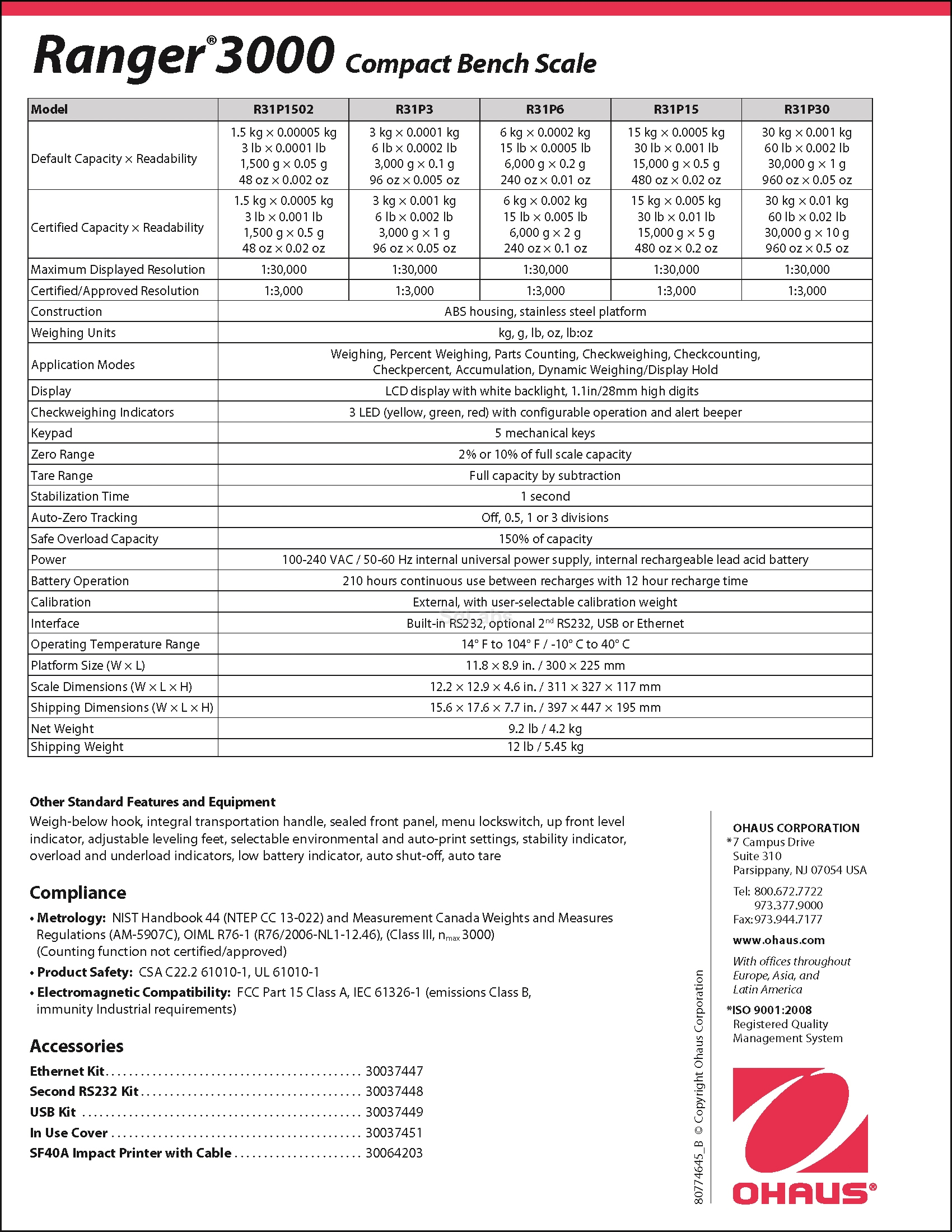 Ranger 3000 Industrial Compact Scale